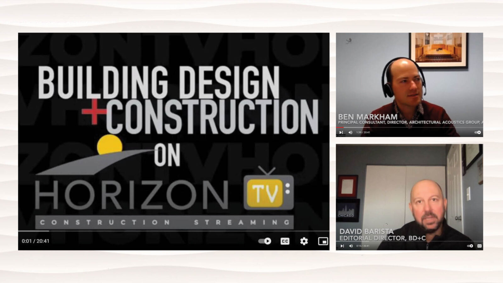 Ben Markham on BD+C's Horizon TV - Acentech